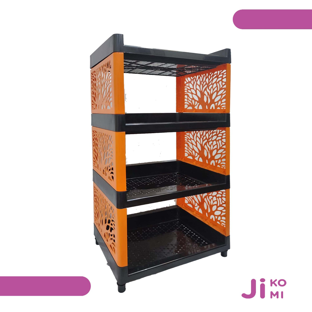 Jual Rak Plastik 4 Susun Dengan Roda - Rak Serbaguna KIMPLAST Rak ...