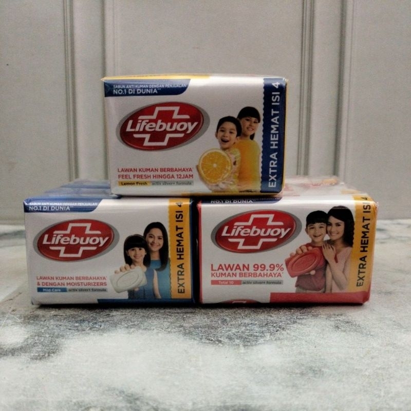 Jual Lifebuoy sabun batang 60g isi 4 | Shopee Indonesia