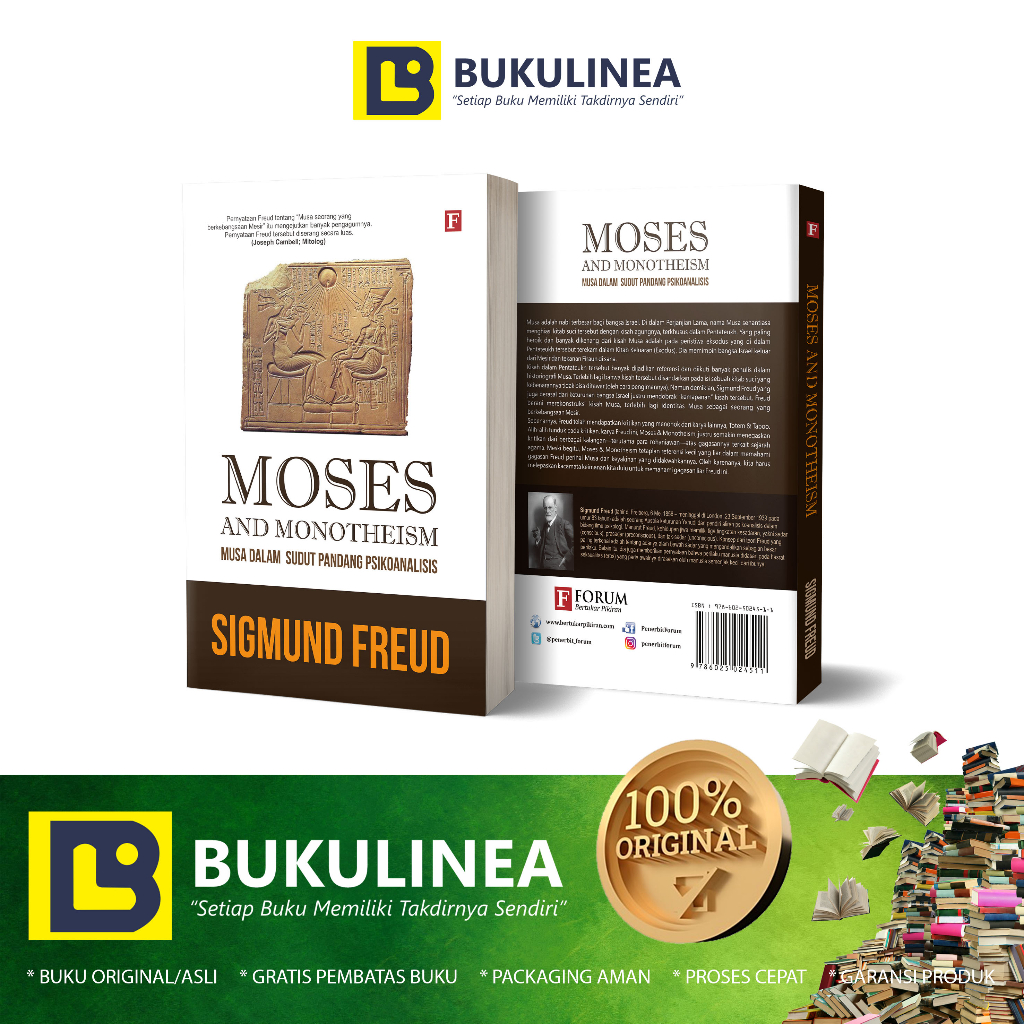 Jual Buku Moses And Monotheism; Musa dalam Sudut Pandang Psikoanalism ...