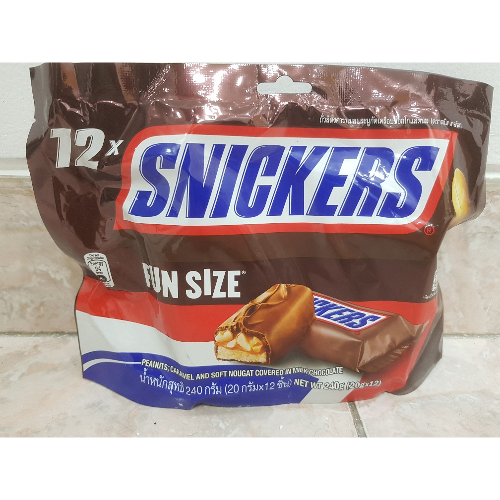 Jual SNICKERS FUN SIZE 12X - NET 240 GRAM | Shopee Indonesia