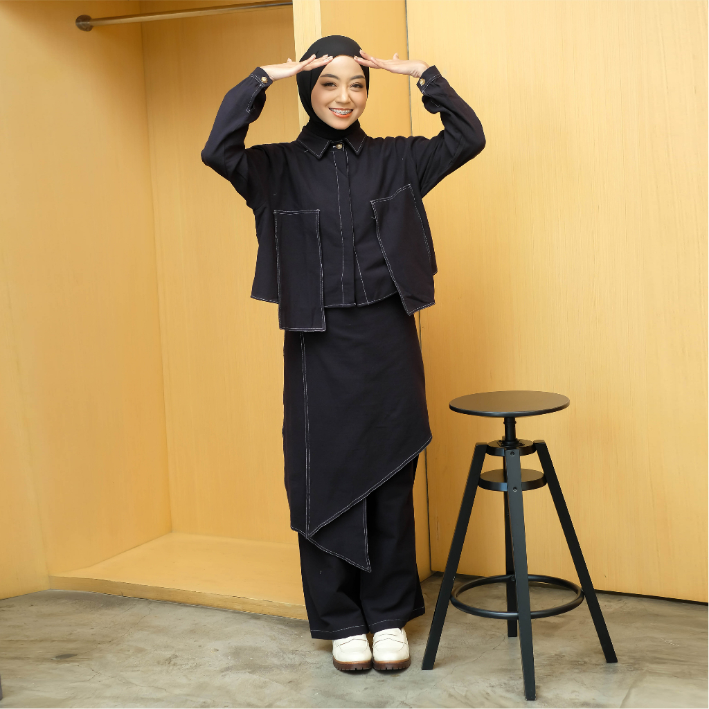 Jual Lozy Hijab - Naomi Set (One Set Linen Cropty) | Shopee Indonesia