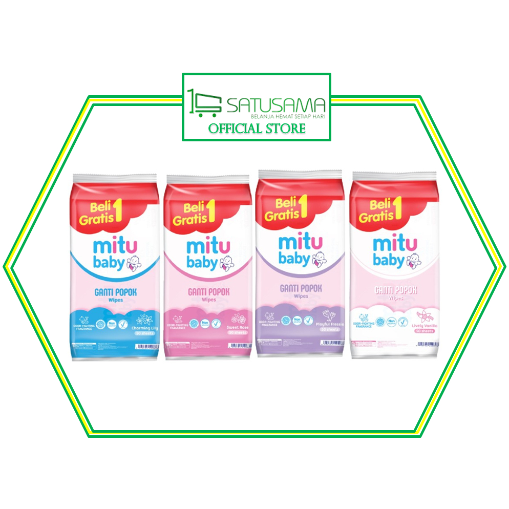 Jual MITU BABY WIPES GANTI POPOK BOGOF 50'S | Shopee Indonesia