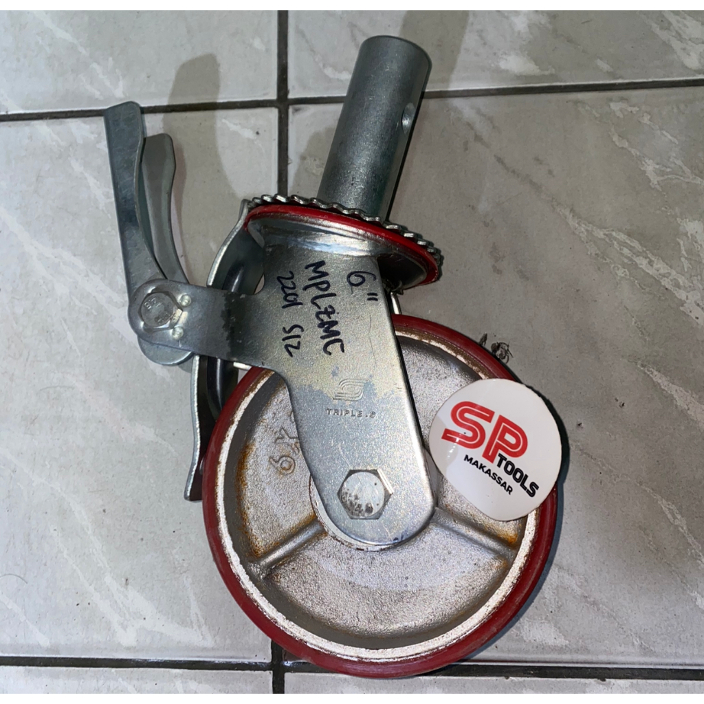 Jual RODA SCAFOLDING HEAVY DUTY + REM 6" 6 INCH (RODA MERAH) | Shopee ...