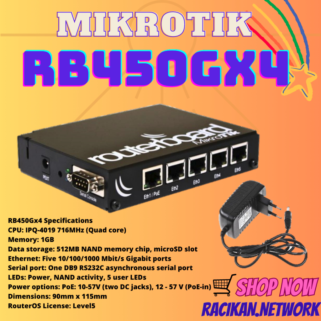 Jual Mikrotik RB450Gx4 5 Port Gigabit Ethernet | Shopee Indonesia