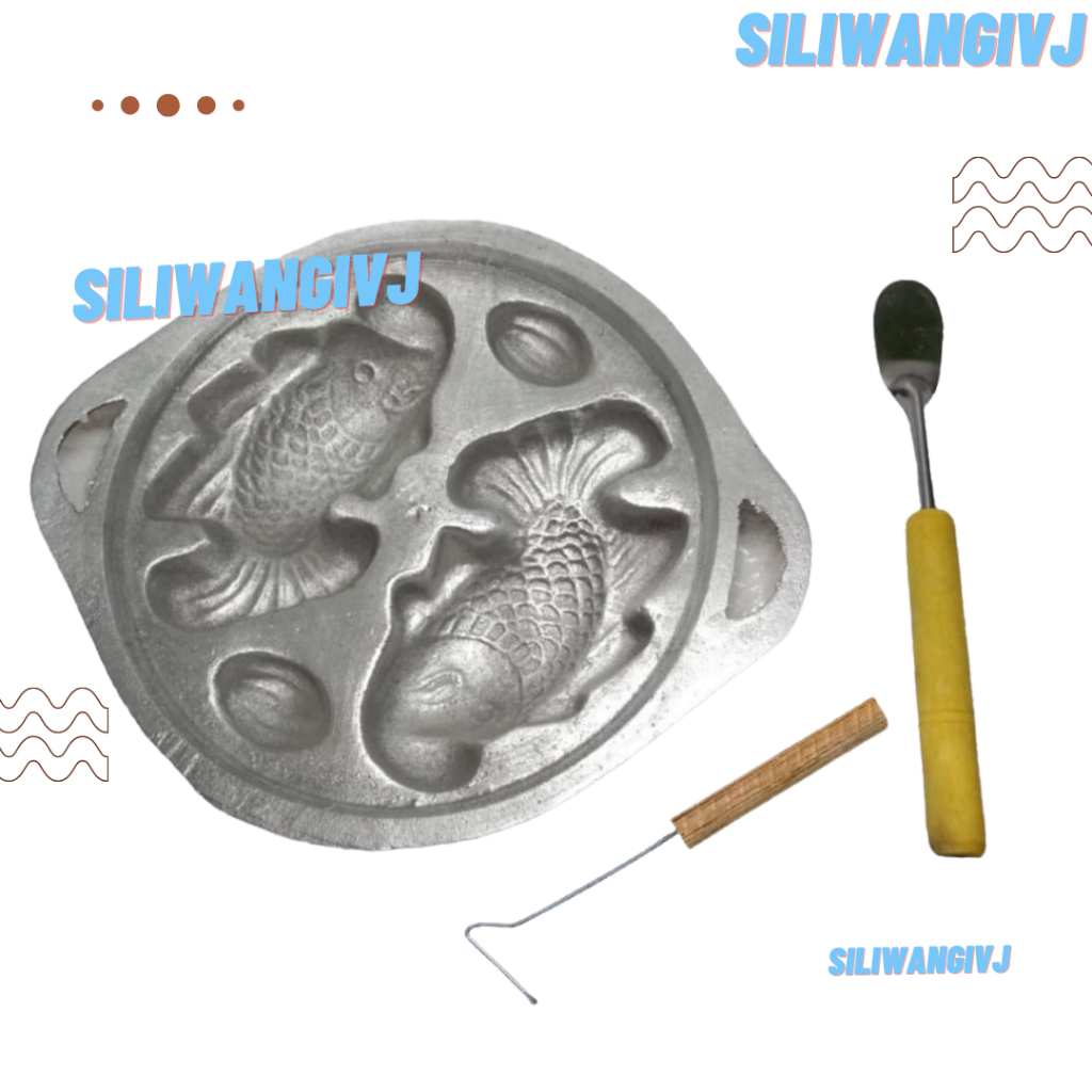 Jual Cetakan Kue Bolu Bhoi Khas Aceh Motif Ikan Koi Isi 2 Lubang Gratis ...