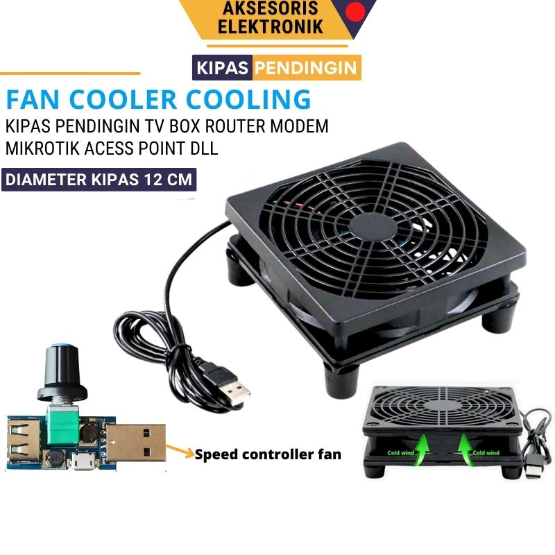 Jual USB Fan Cooler Router Portable cooling pad & Stand Holder Router ...