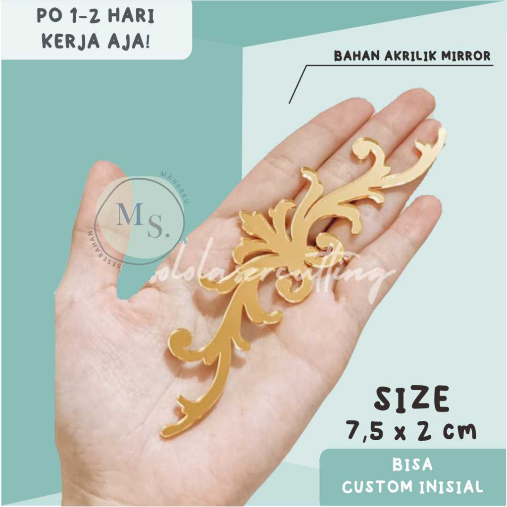 Jual READY Tangkai Sulur Acrylic Mirror Dekorasi Mahar / Scrabbook ...