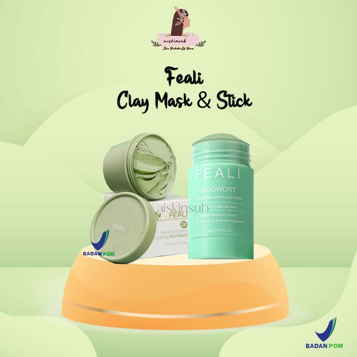 Jual [BPOM] FEALI Green Tea Clay mask | Feali Clay stick Masker Wajah ...