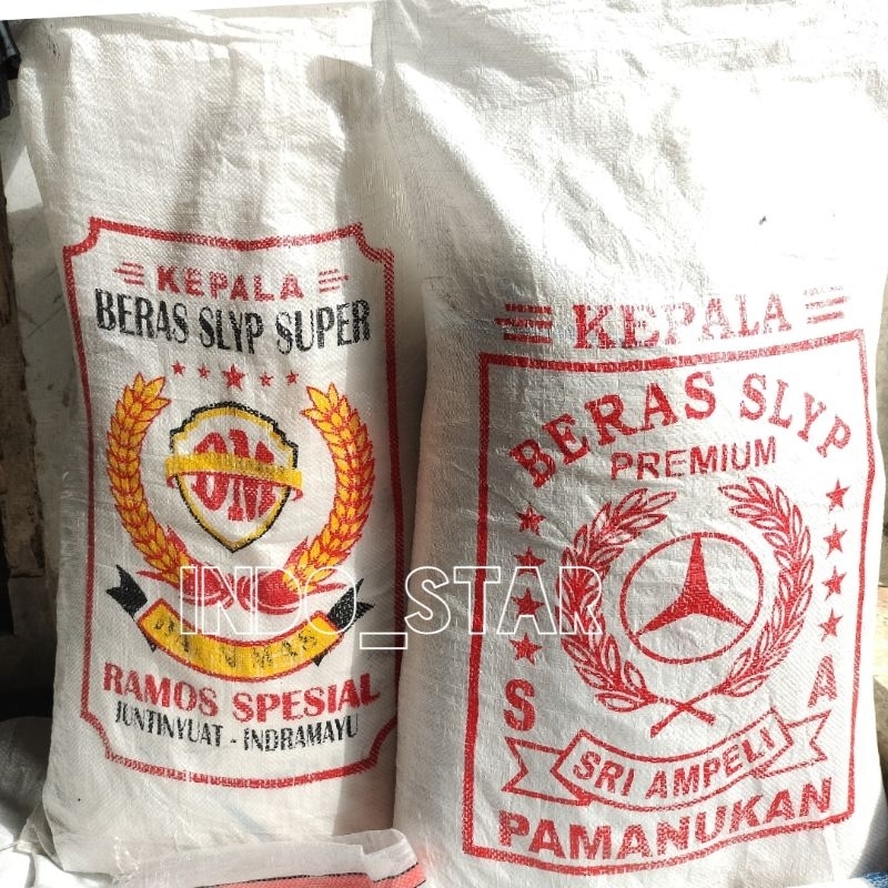 Jual karung bekas 50 kg (10pcs) / karung bekas beras 50 kg RANDOM ...