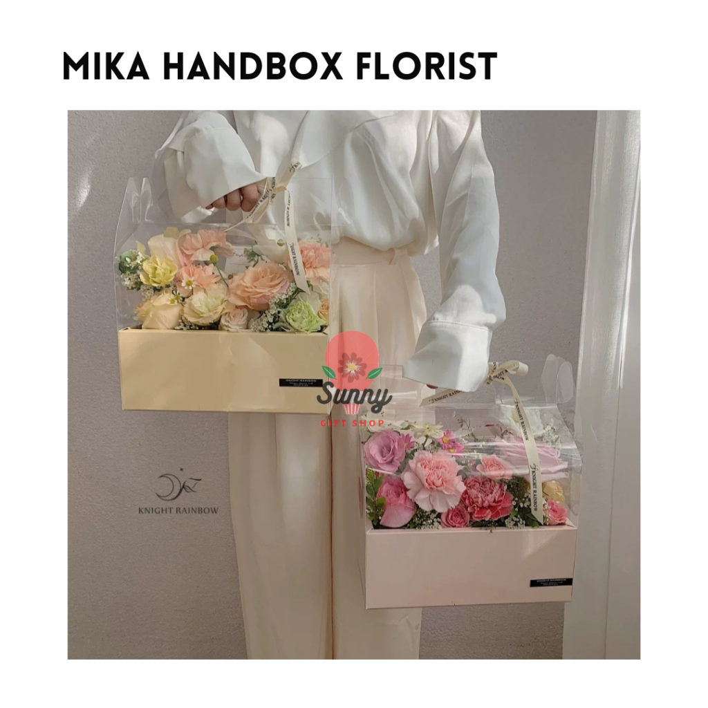 Jual Mika Hand Box / Box Transparant / Box Florist / Box bunga florist ...