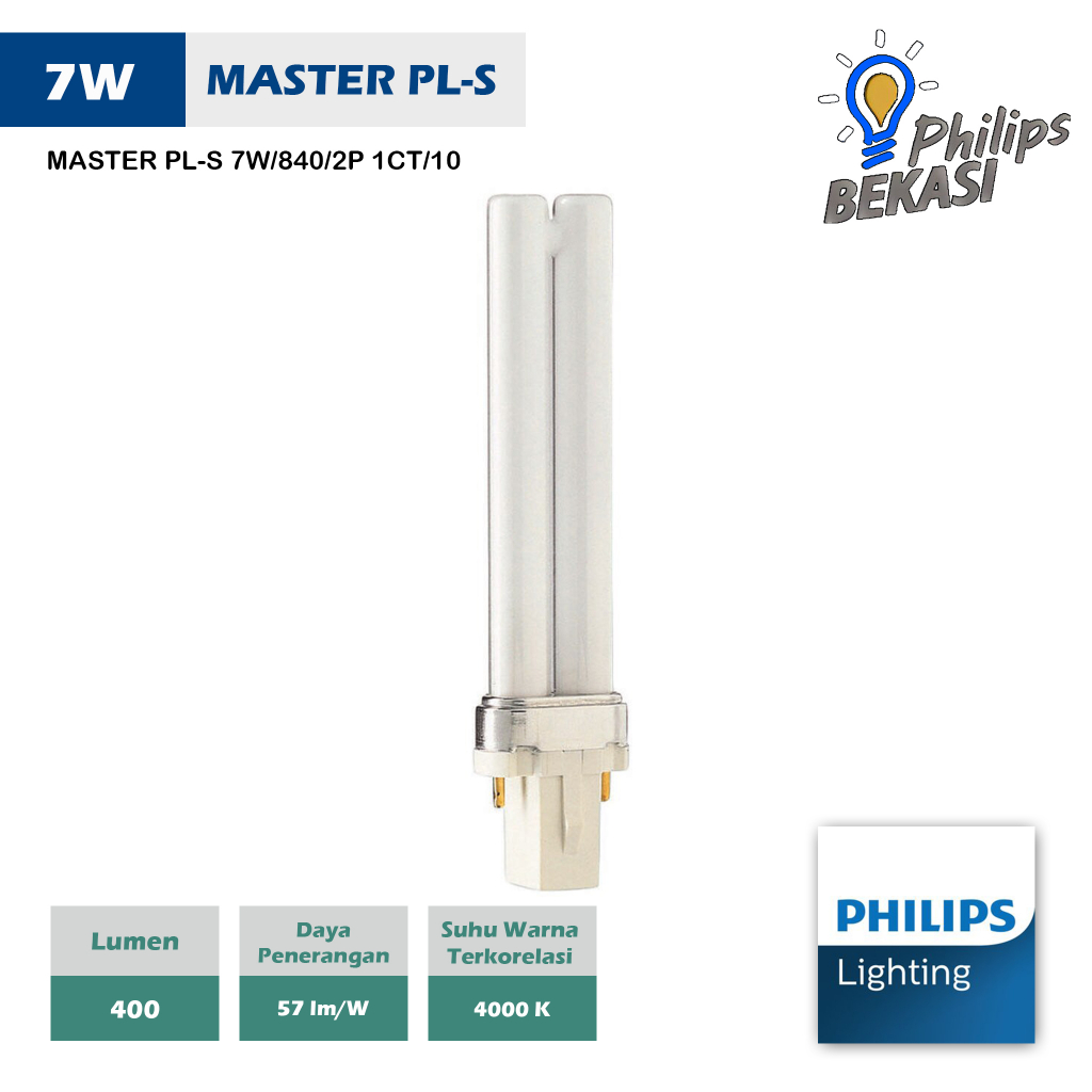 Jual Lampu Philips MASTER PL-S 7W/840-865/2P 1CT/10 | Shopee Indonesia