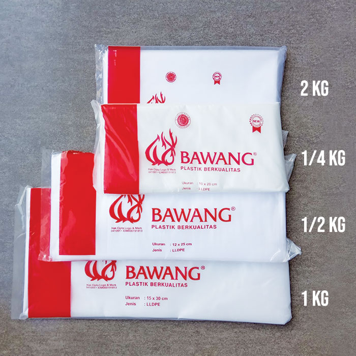 Jual Plastik PE 1/4kg 1/2kg 1kg 2kg - Cap Bawang | Shopee Indonesia