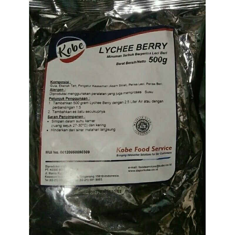 Jual Lychee Berry By KOBE , Minuman Bubuk Kemasan 500gr | Shopee Indonesia