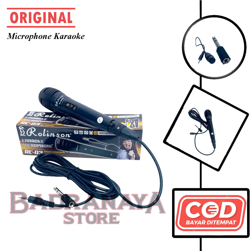 Jual Mikropon Mic Dengan Kabel Mikrofon Microphone Karaoke Suara Mantap ...