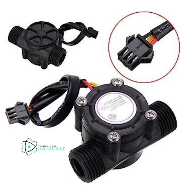 Jual Sensor Aliran Air / Water Flow Sensor YF-S20 Hitam, 1/2" / 0.5 ...