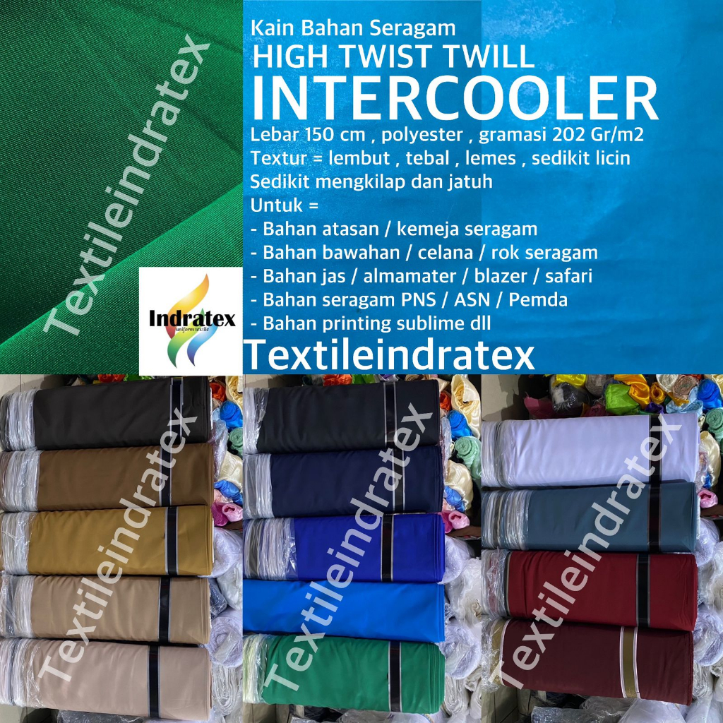 Jual kain twill drill HIGH TWIST INTERCOOLER lb 150 cm PER ROLL bahan celana baju seragam ...