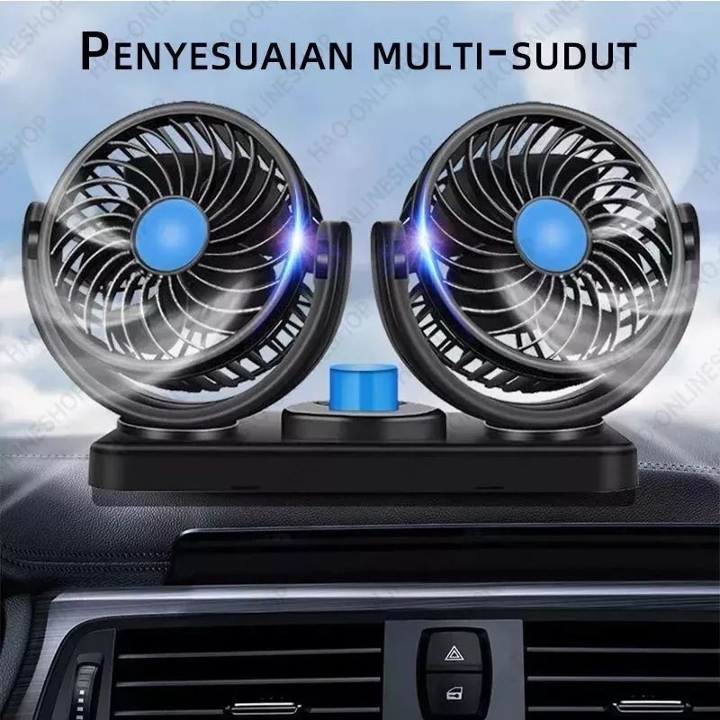 Jual Kipas Angin Mobil 12 Volt Kipas Mini Truk Double Fan Blower Usb ...