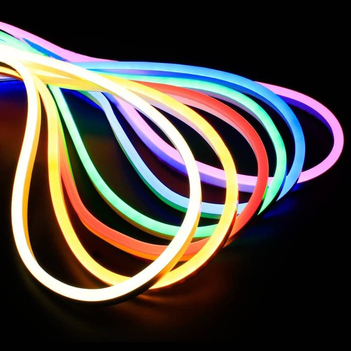 Jual Lampu LED Neon Flex LED Strip Flexible 5 Meter DC 12V IP65 ...