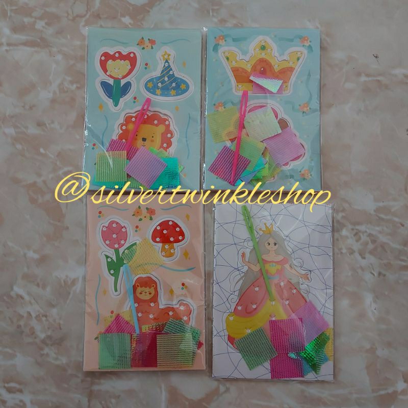 Jual Mainan edukasi anak mencocok kertas kain pada gambar cocok kreasi ...