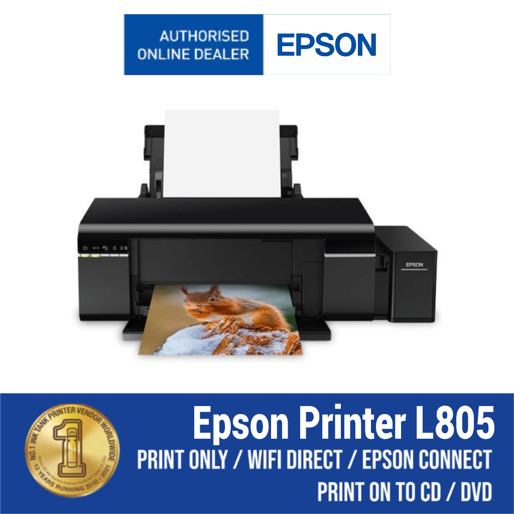 Jual Printer EPSON L805 Photo Printer 6 Color Tinta Black Cyan Magenta ...