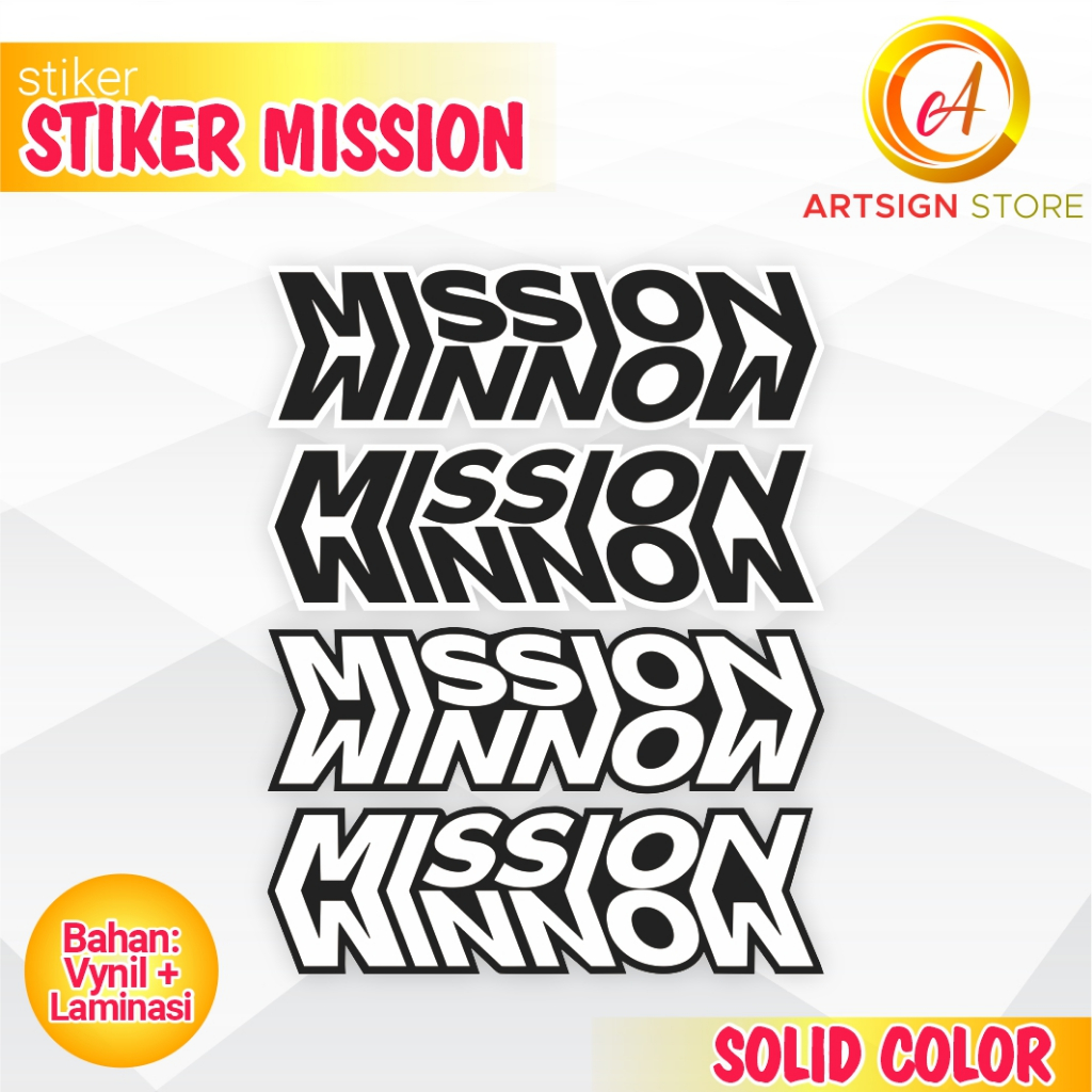 Jual Stiker MISSION WINNOW Kiri Kanan / Sticker MISSION WINNOW Sepasang ...