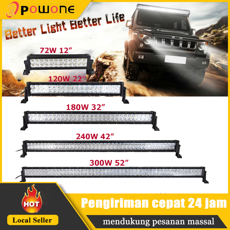 Jual 12V 24V Straight Led Work Light Bar 14 22 32 42 52 Inch Offroad ...