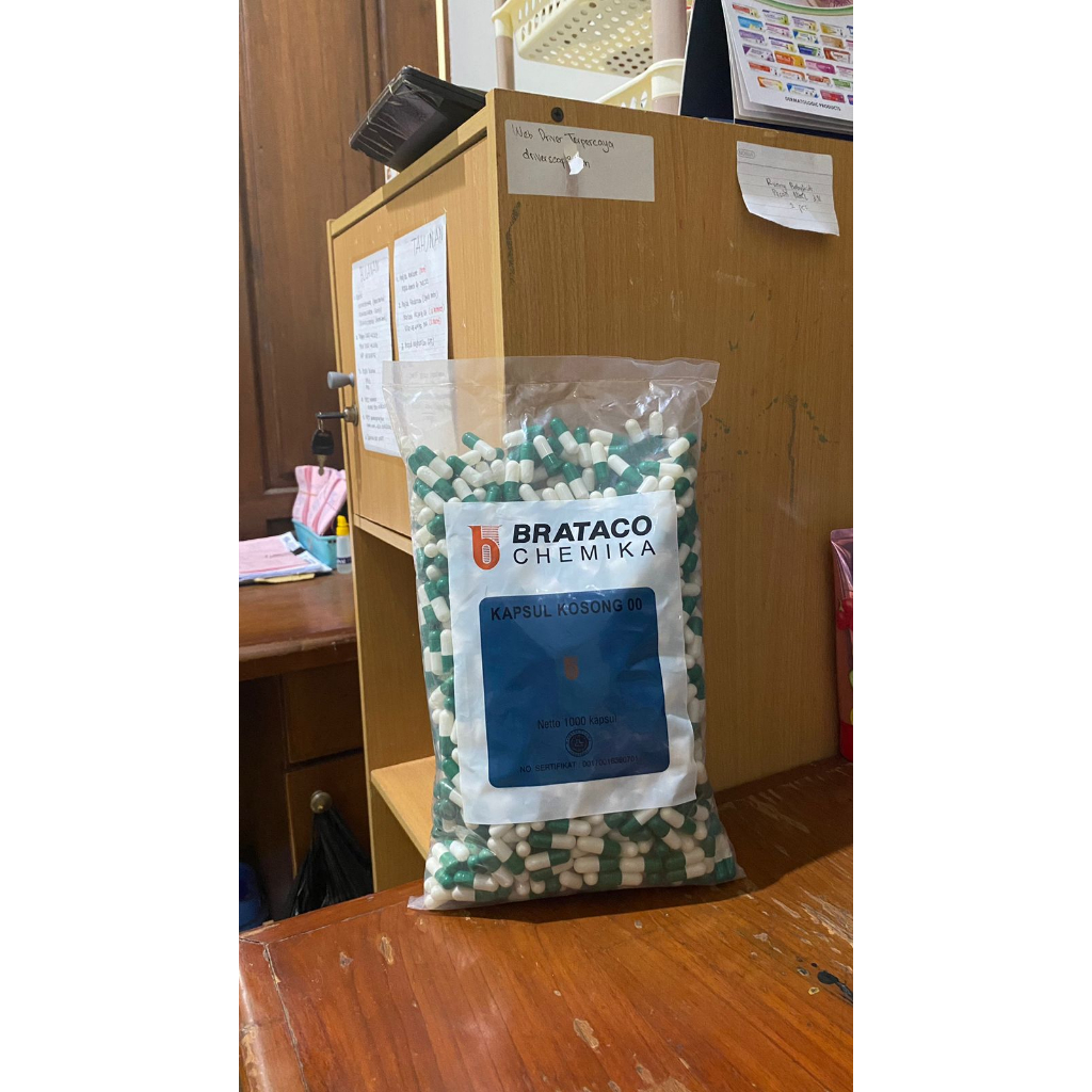Jual Kapsul Kosong 00 Merk Brataco Chemika 1 Zak 1000 Kapsul | Shopee ...