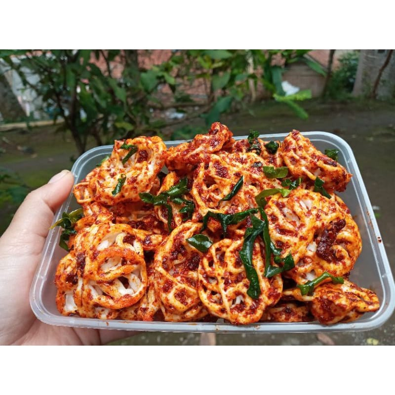 Jual SNACK KERUPUK KRUPUK SEBLAK RAFAEL PEDAS DAUN JERUK 200 GRAM ...