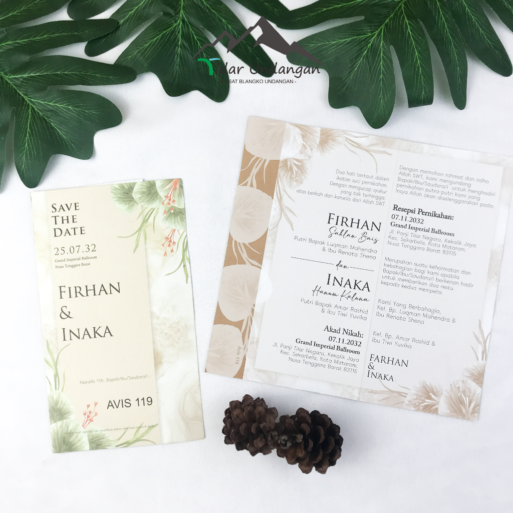 Jual Blangko Undangan Pernikahan Avis 119 Harga Murah | Kartu Undangan ...