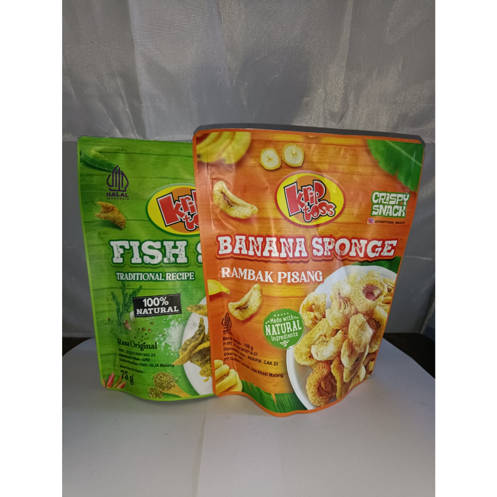Jual krip toss Banana Sponge Kripik Kulit Ikan | Shopee Indonesia