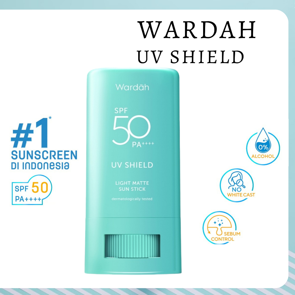 Jual Wardah UV Shield Light Matte Sun Stick SPF 50 PA+++ / Sunscreen ...