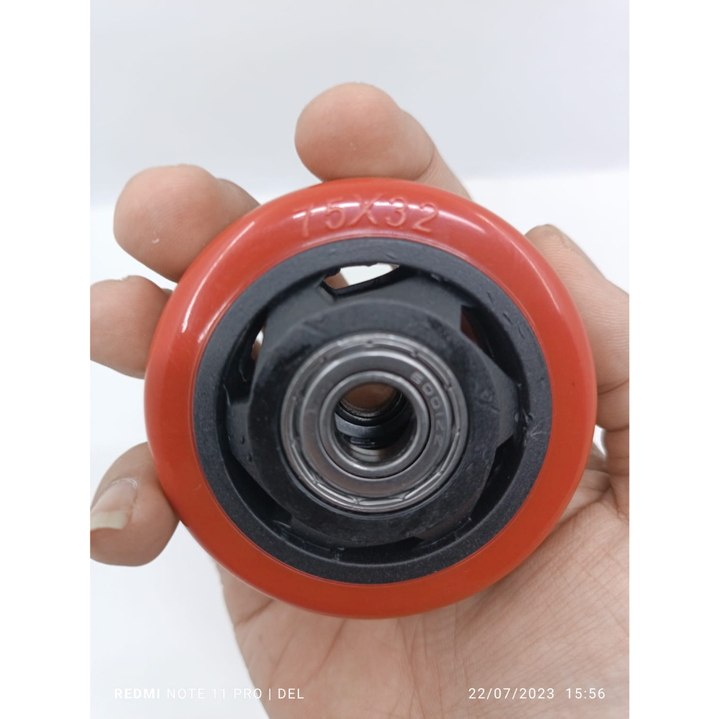 Jual Roda Pu Merah Double Bearing Medium Duty 3 inch Wheel Only - 3 ...