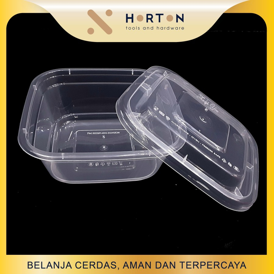 Jual Thinwall Square / Kotak Plastik Makanan /Food Container 350 ML ...
