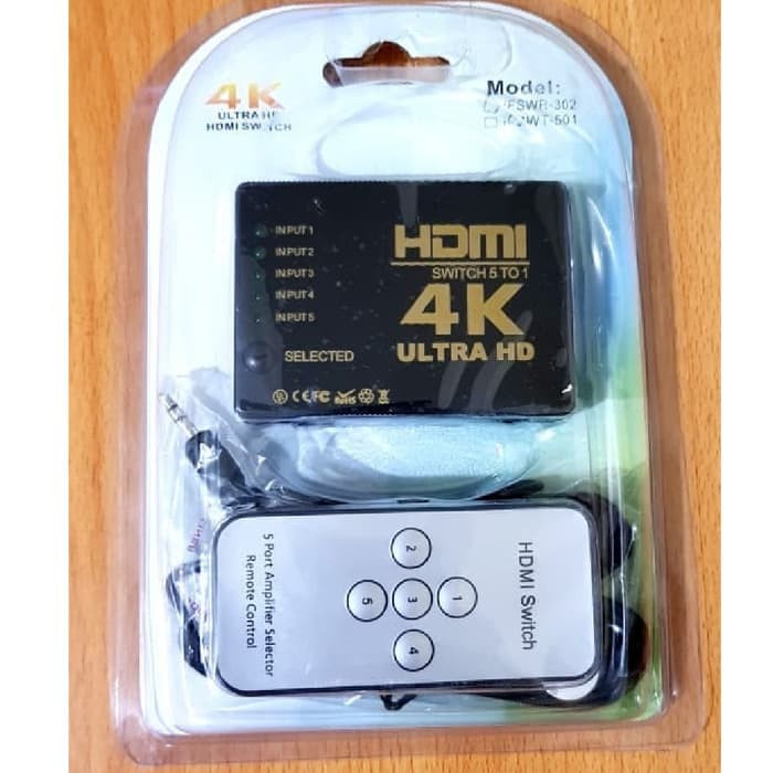 Jual HDMI SWITCHER , HDMI SWITCH 5 PORT 4K ULTRA HD WITH REMOTE ...