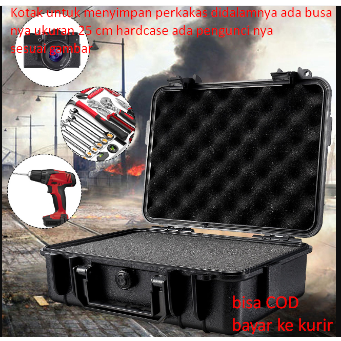 Jual Kotak untuk menyimpan perkakas didalamnya ada busa nya ukuran 25 cm hardcase ada pengunci ...