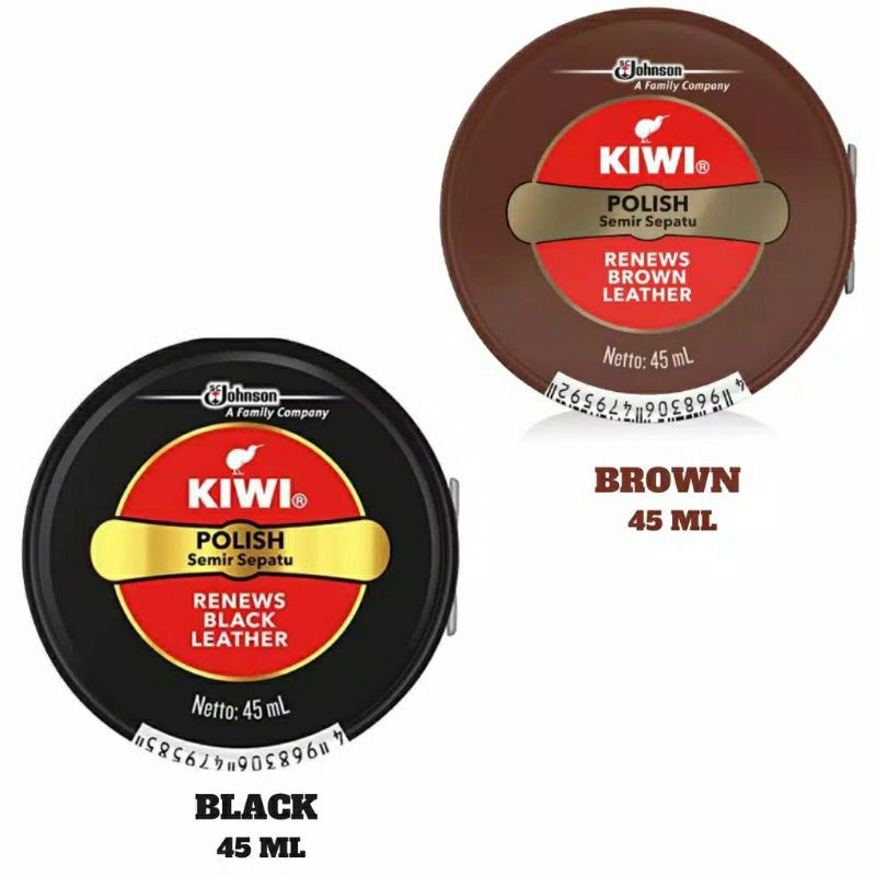 Jual Kiwi Padat Semir Sepatu Hitam Black Coklat Brown 45 ml Shoe Polish | Shopee Indonesia