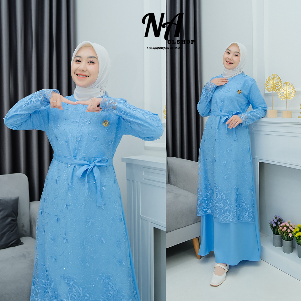 Jual GAMIS PESTA TERBARU ZELVIA MAXI GAMIS BRUKAT BUSUI SIMPLE CANTIK ...