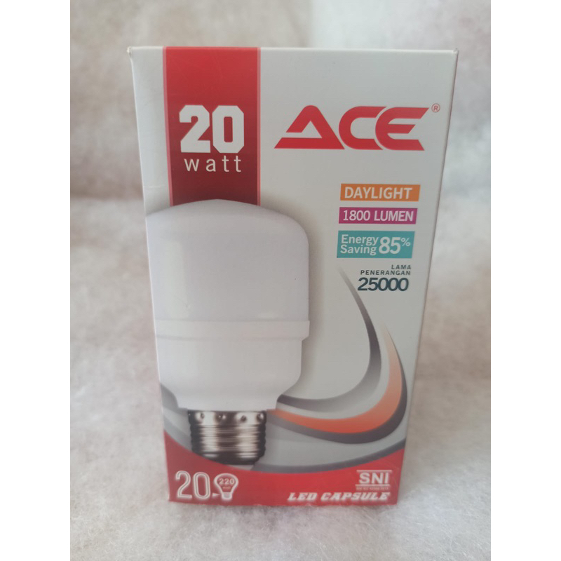 Jual Lampu Led Bohlam Ace Capsule 20 watt | Shopee Indonesia
