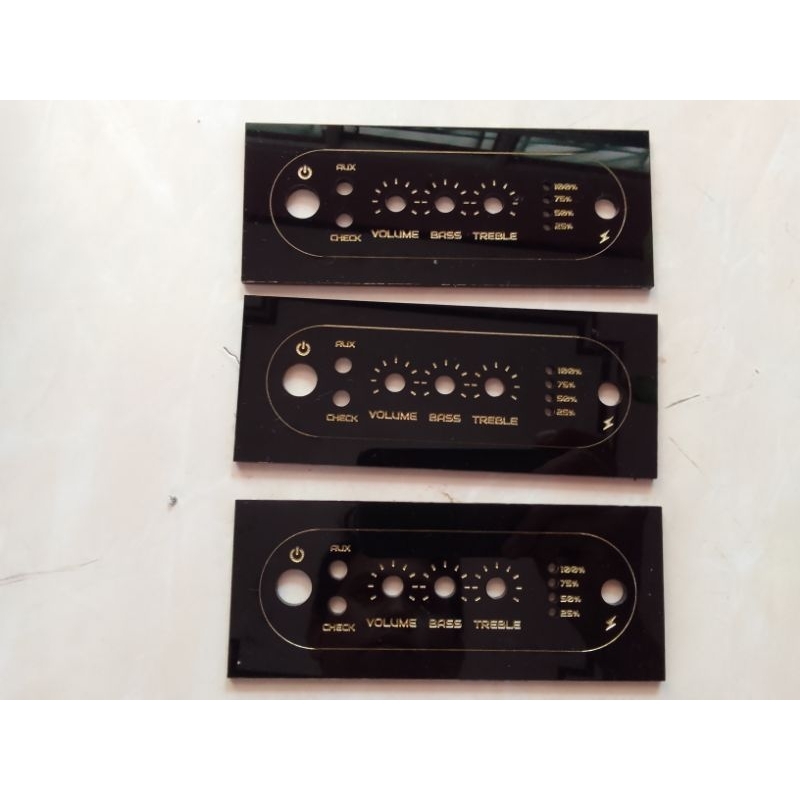 Jual Panel tone control hitam solid 3 potensio untuk ZK 152T 302T ...