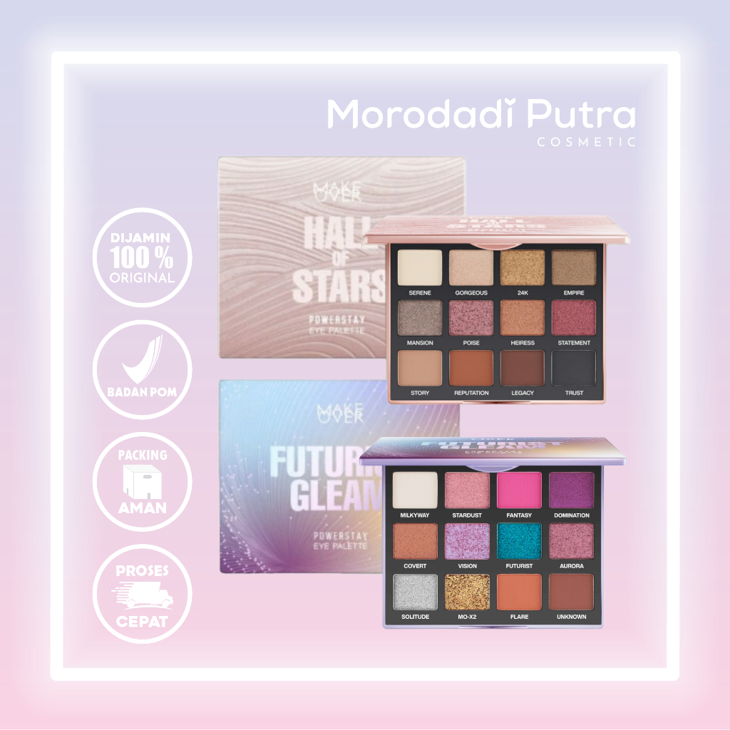 Jual MAKE OVER Powerstay Eye Palette Futurist Gleam & Hall of Stars ...