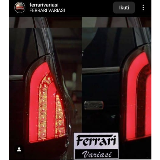 Jual Stop lamp mobil Avanza 2012-2014 model LED bar Smoke ferrari ...
