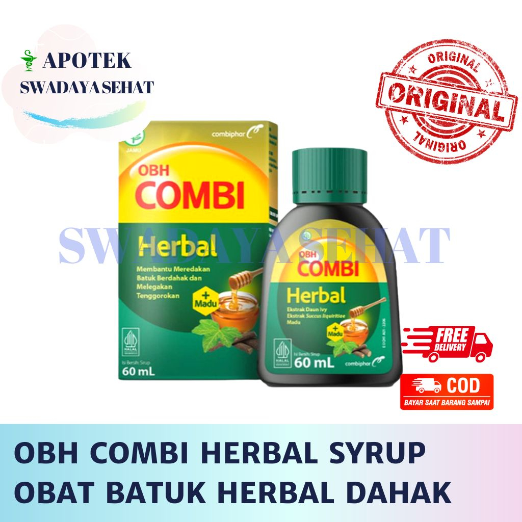 Jual OBH COMBI HERBAL SYRUP 60ML - Obat Batuk Berdahak Melegakan ...