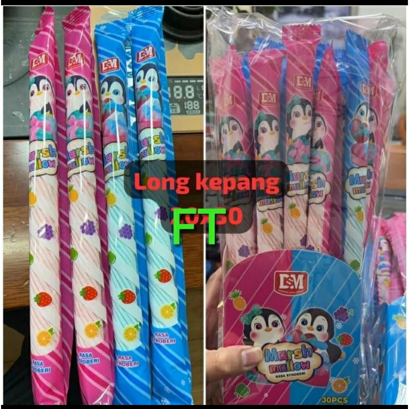 Jual permen marsmalow long kepang 30 pcs | Shopee Indonesia