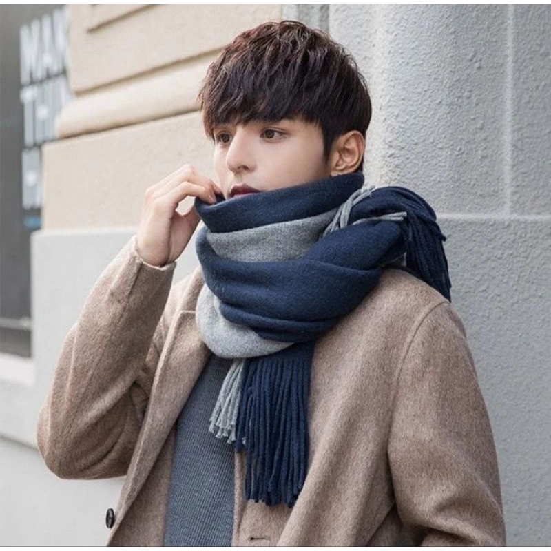 Jual Syal Korea Scarf Wool Cashmere Immitation Fashion Winter Autumn ...