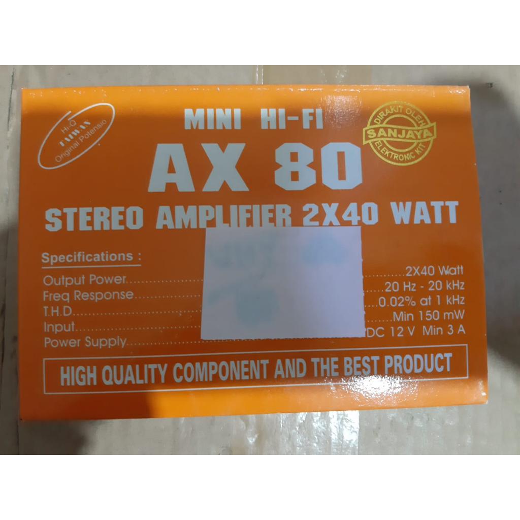 Jual Kit Amplifier AX - 80 80W (2x40w) DC 12V ORIGINAL | Shopee Indonesia