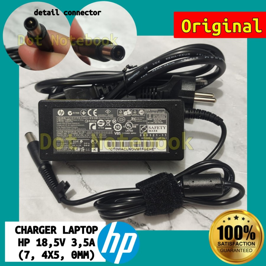 Jual Adaptor Charger Laptop HP Original 18.5V 3.5A | Shopee Indonesia