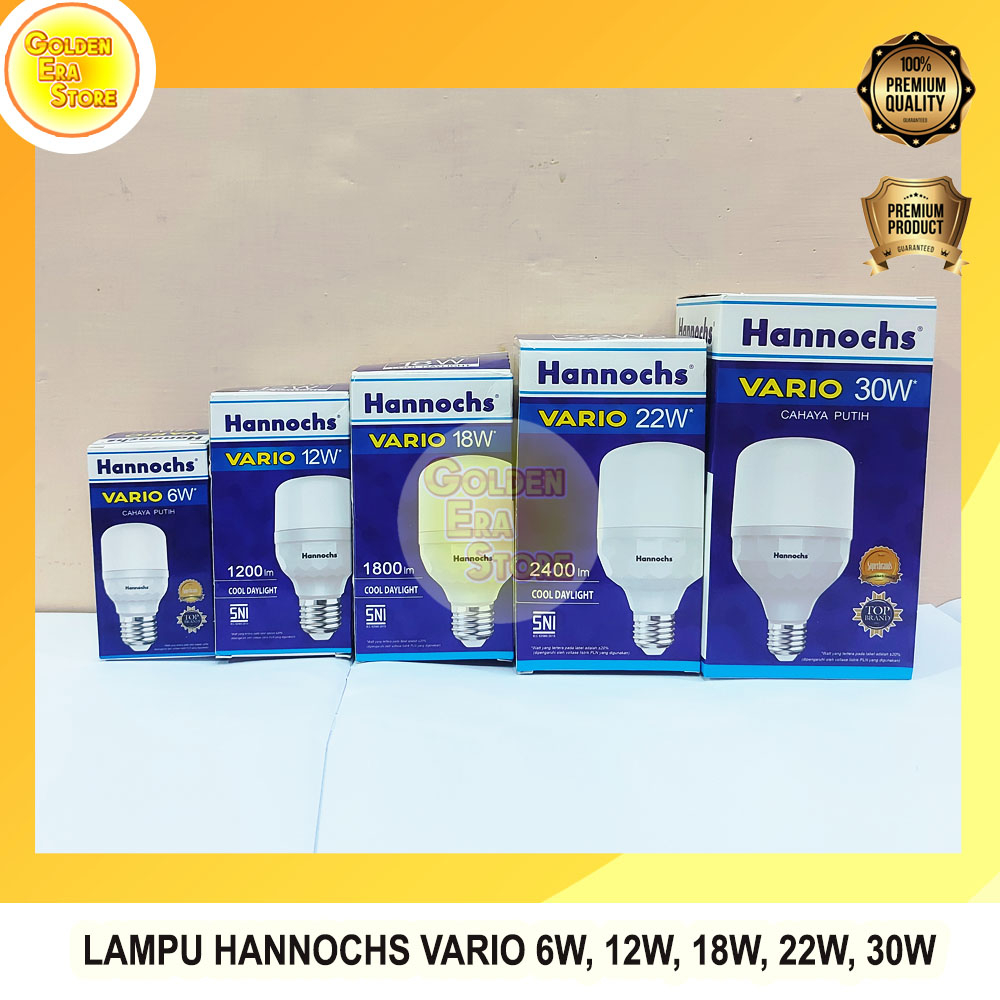 Jual Lampu HANNOCHS LED Bohlam Vario CoolDayLight 6 Watt, 12 Watt, 18 ...