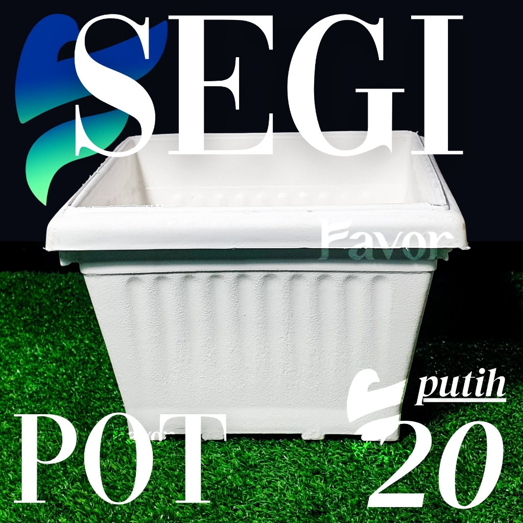 Jual Pot Bunga Per Segi 20 Kotak PUTIH Bonsai | Shopee Indonesia