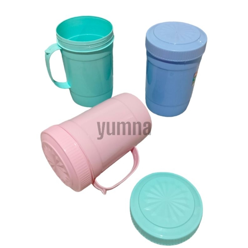 Jual MUG PLASTIK TUTUP KENJI 3 PCS MUG GAGANG PLASTIK MUG JUMBO CANGKIR ...