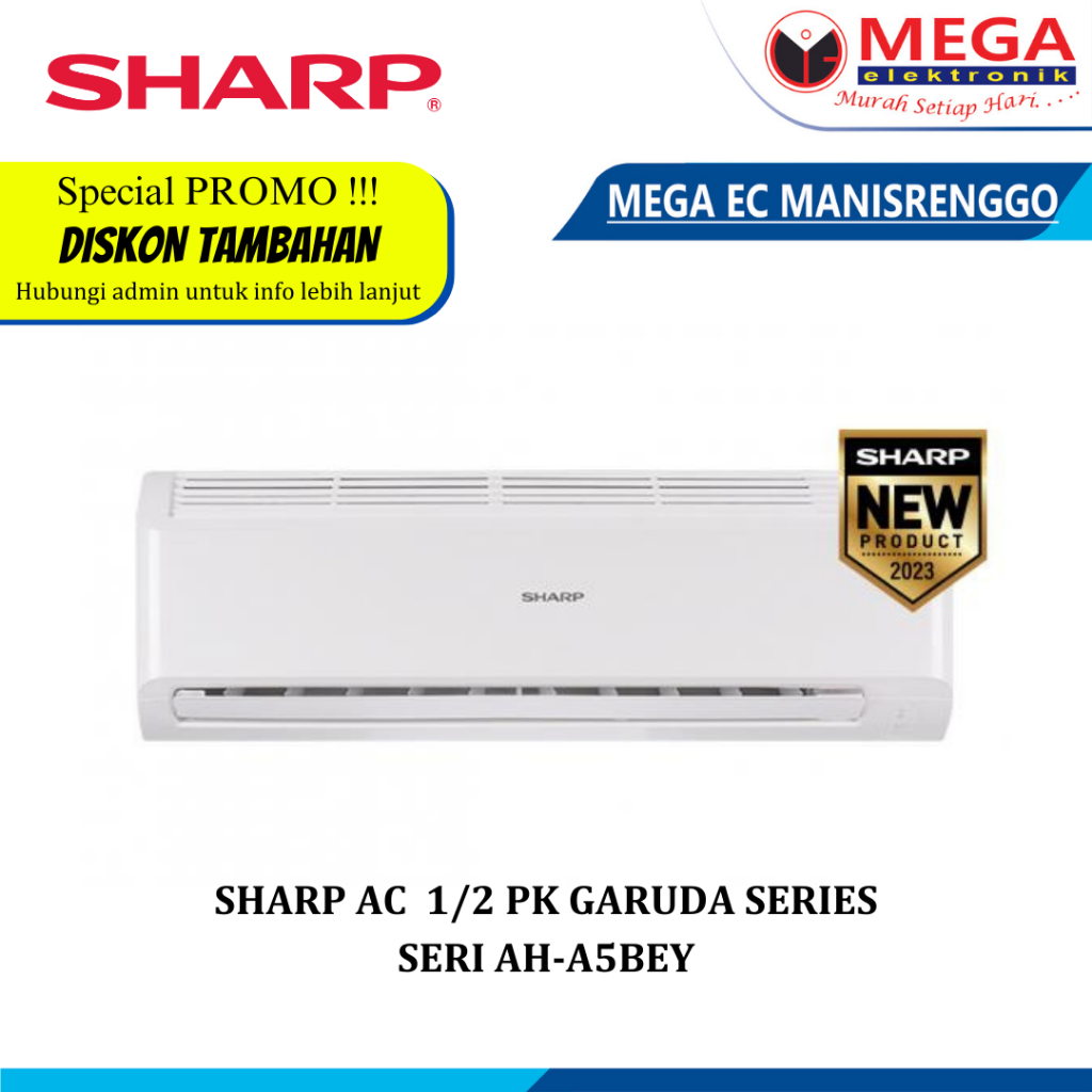 Jual AC SHARP 1/2 PK AH-A5BEY GARUDA SERIES AIR CONDITIONER | Shopee Indonesia